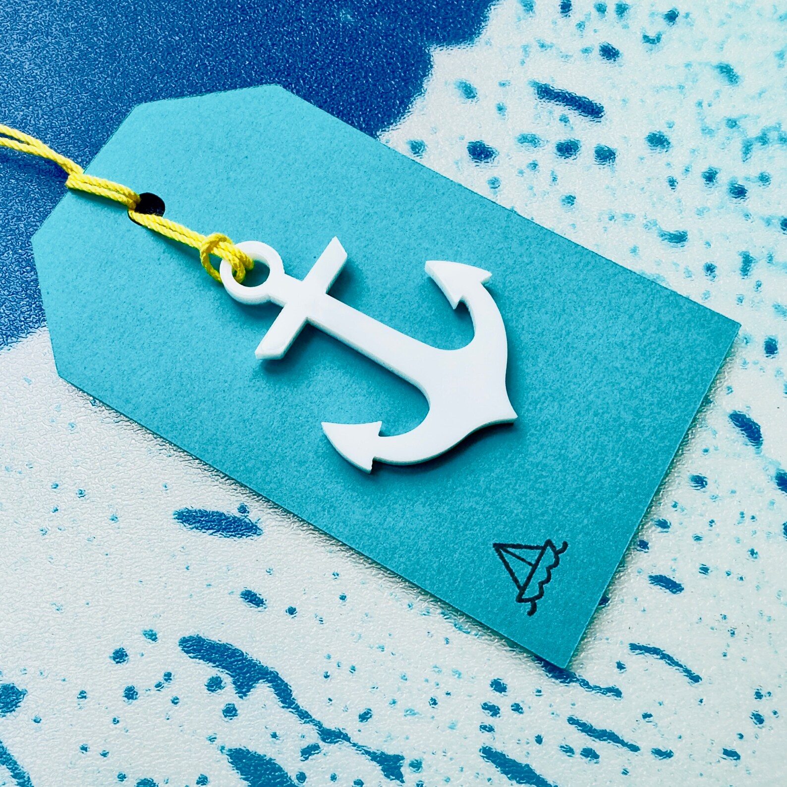 Acrylic Anchor Gift Tag, Nautical Bon Voyage Card for Gift Wrapping ...