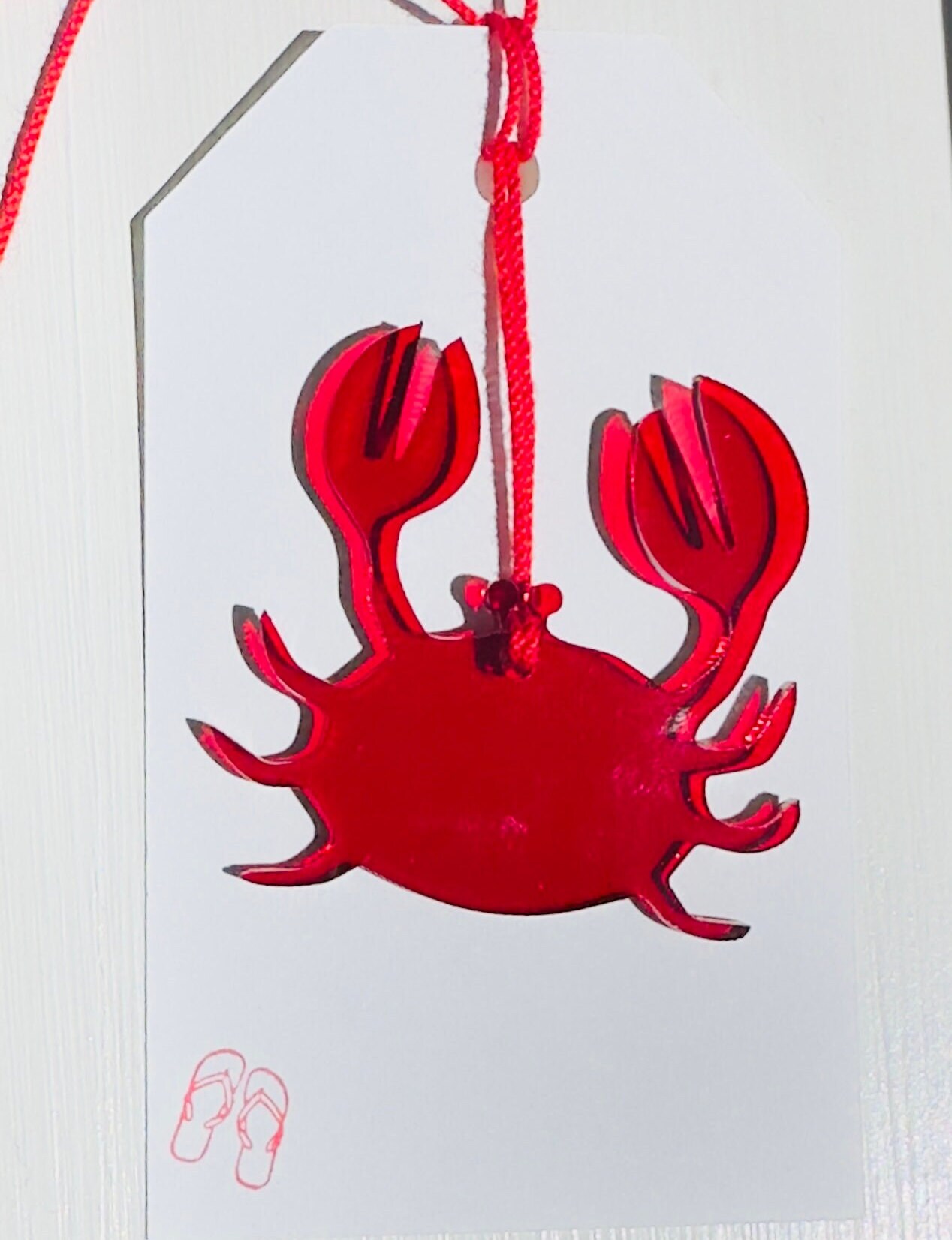 Acrylic Crab Gift Tag, Beach Wedding Favor - Etsy