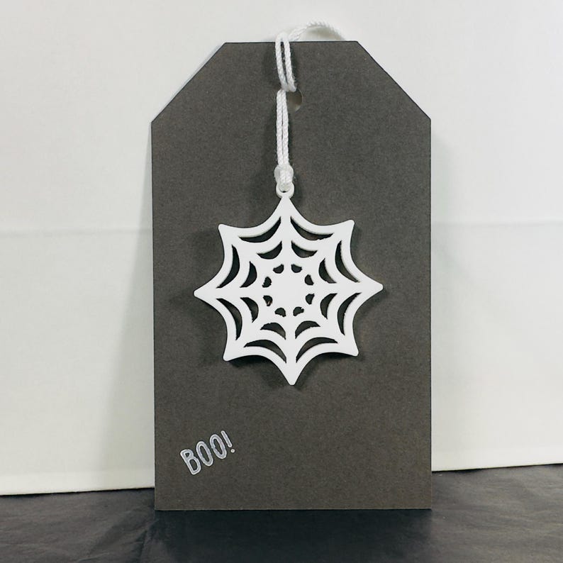 Acrylic Spider Web Halloween Gift Tag, Spooky Boo Basket Ornament - Etsy