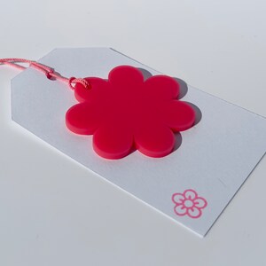 Acrylic Daisy Gift Tag, Bridal Shower Place Card, Flower Bouquet Tag ...