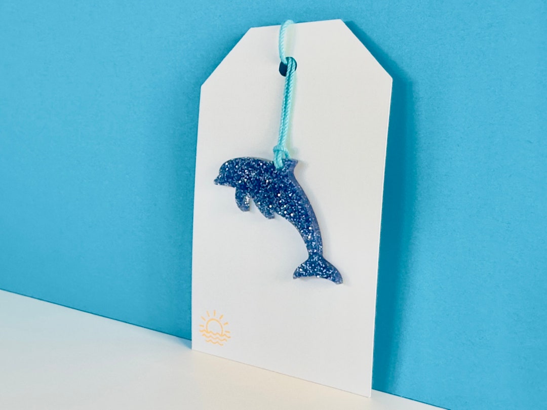 Acrylic Dolphin Gift Tag, Beach Party Favor, Kids Party, Dolphin ...