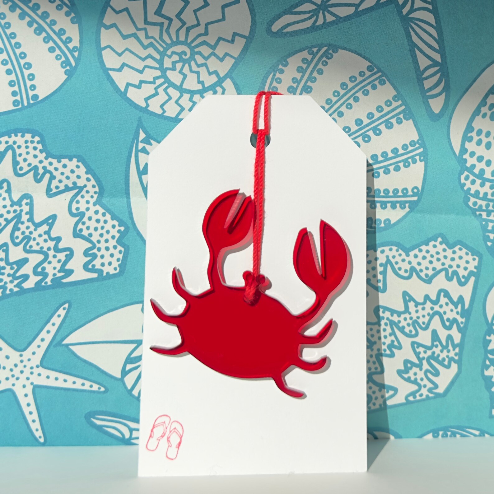 Acrylic Crab Gift Tag, Fun Beach Themed Favors for Weddings Ir Crab ...