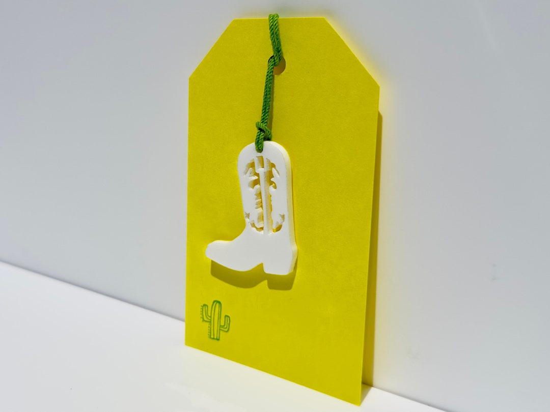 Acrylic Cowboy Boot Gift Tag, Hang Tags, Celebration, Present Tag ...