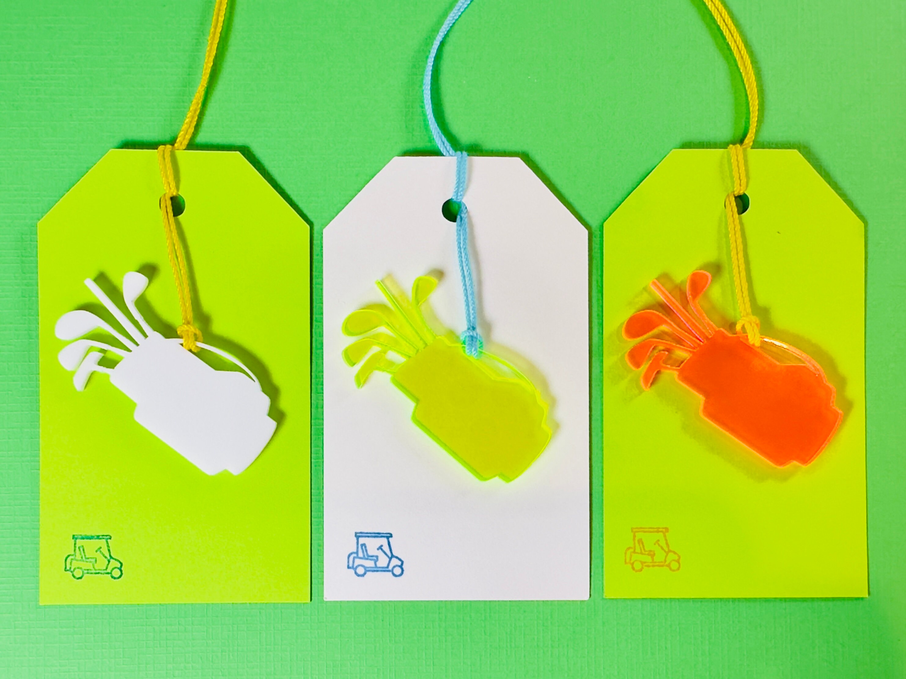 Acrylic Golf Club Gift Tag, Father's Day Card, Golf Gift, Bag Tag, Golf ...