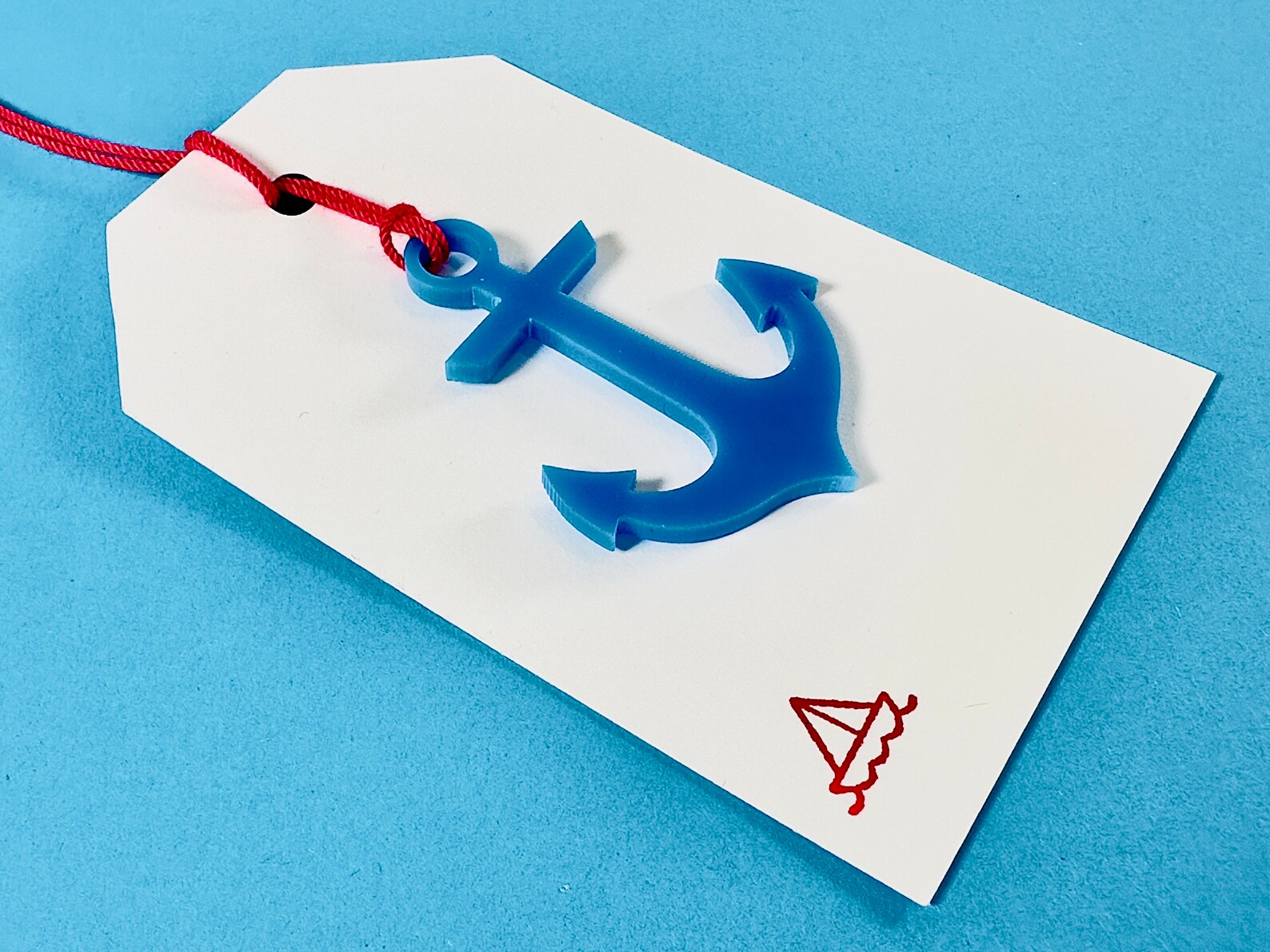 Acrylic Anchor Gift Tag, Nautical Bon Voyage Card for Gift Wrapping ...