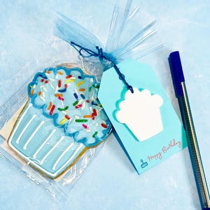 Cupcake Acrylic Gift Tags, Birthday Party Favor Tags - Etsy
