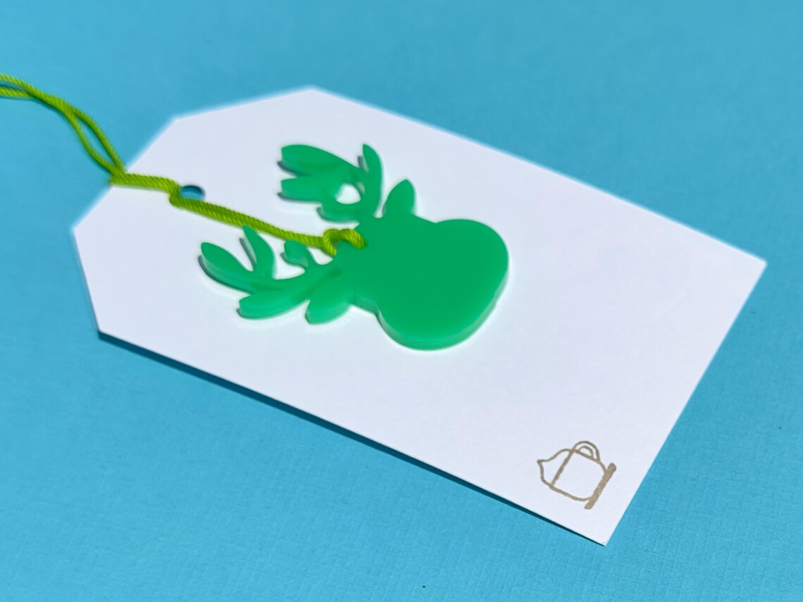 Acrylic Moose Gift Tag, Gift Wrap, Gift Tag, Bag Tag, Moose Ornament ...