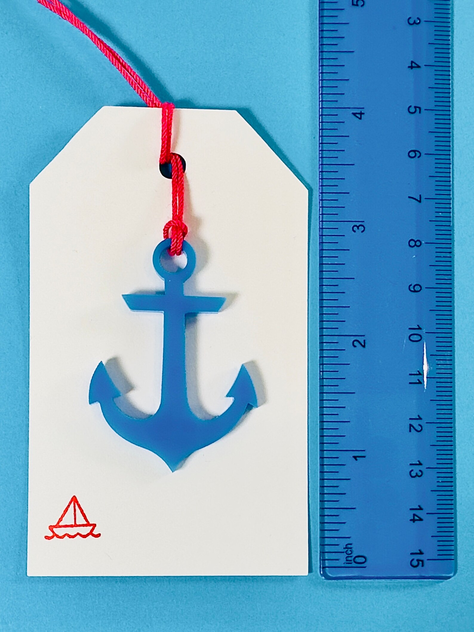 Acrylic Anchor Gift Tag, Nautical Bon Voyage Card for Gift Wrapping ...