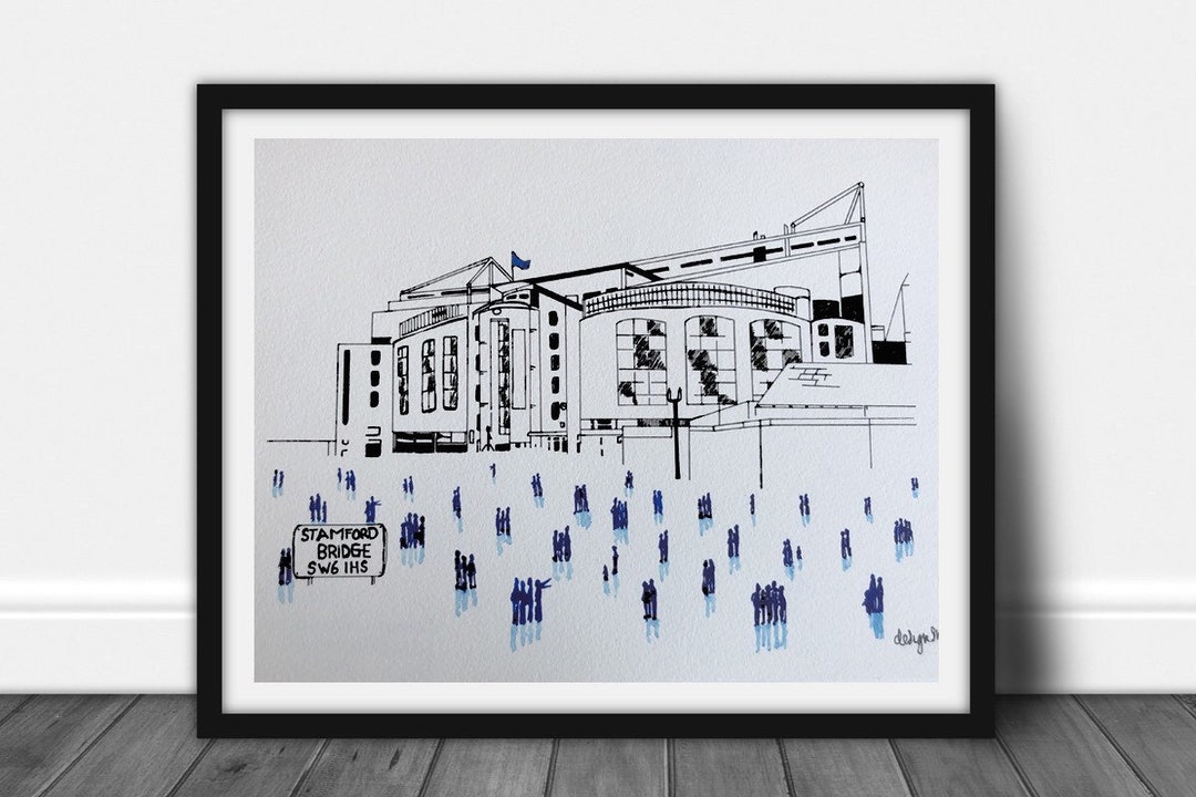Chelsea Football Club Art, Chelsea Fan Art, Chelsea Football Print ...
