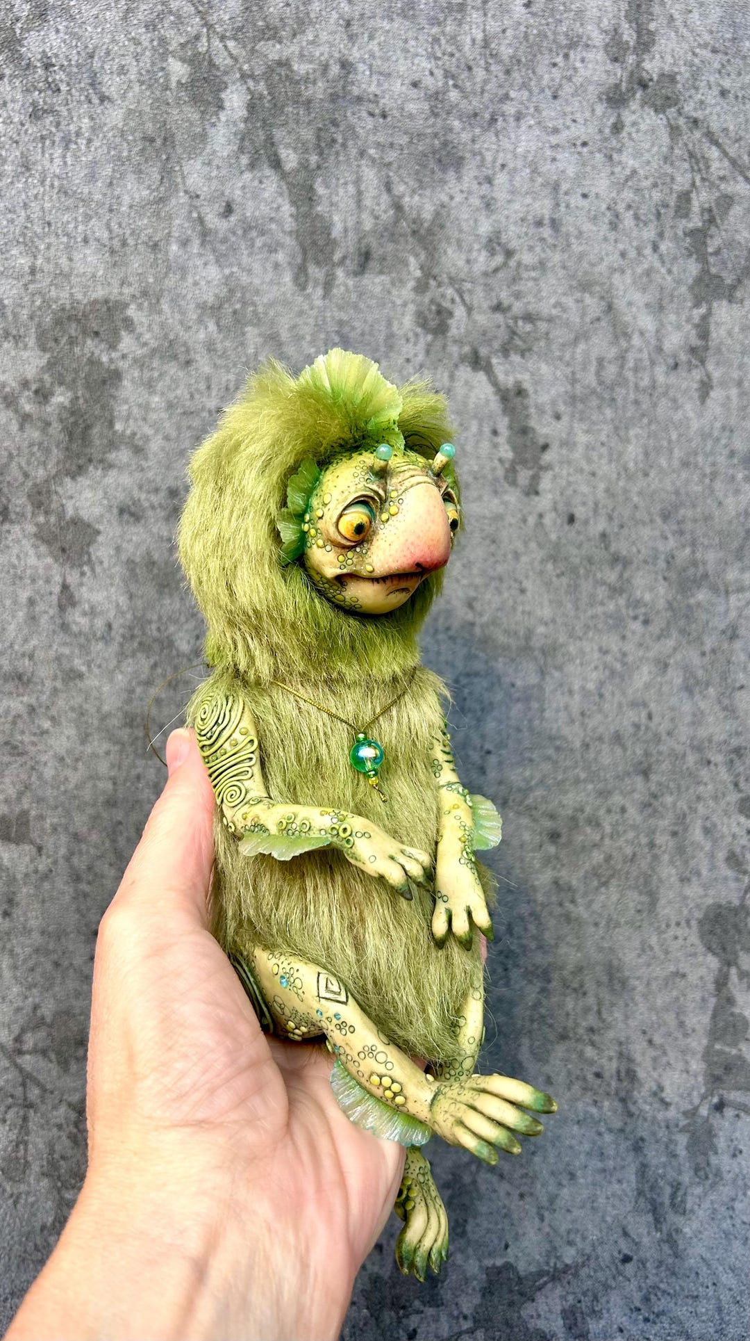 Art Toy Doll Creature Animals Swamp Polymer Clay Fairy Tale Tail Magic ...