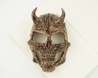 Ceramic Mephistopheles Mask Devil Face Demon Mask wall - Etsy