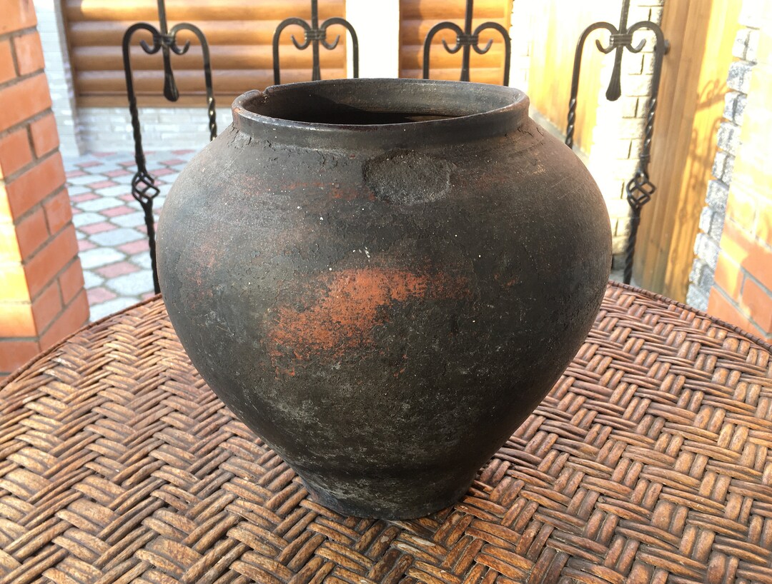 Ceramic Dishes of Ancient Russia POT, Old Red Clay Pot, Russian Pot ...