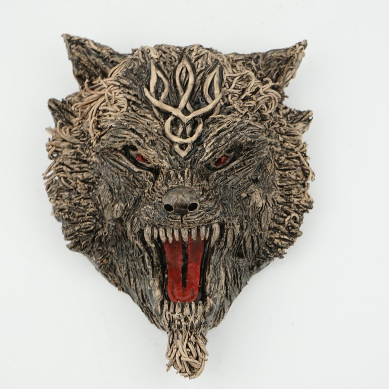 Ceramic Wolf Head - Etsy