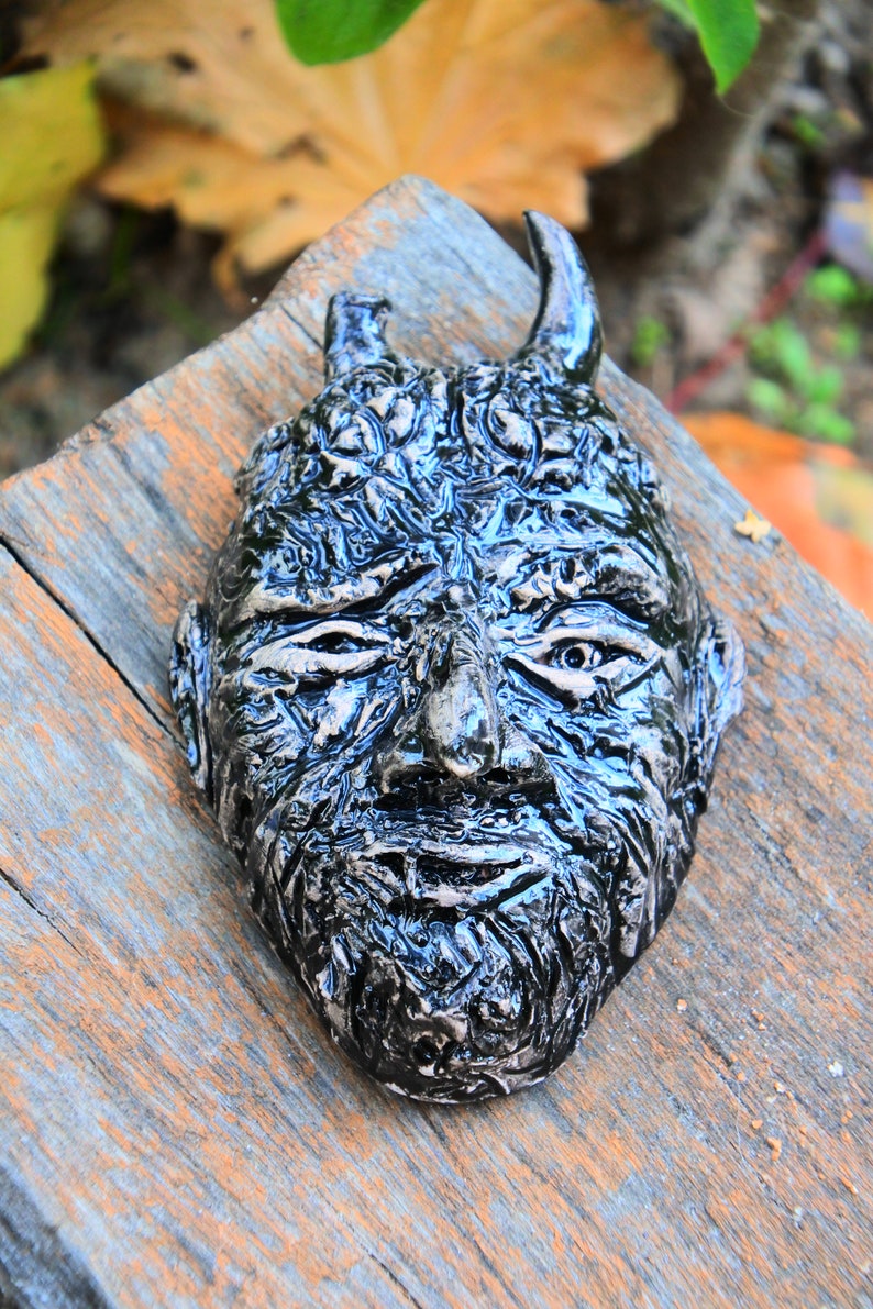 Ceramic Mephistopheles Mask, Devil Face, Demon Mask ,wall Mask ...
