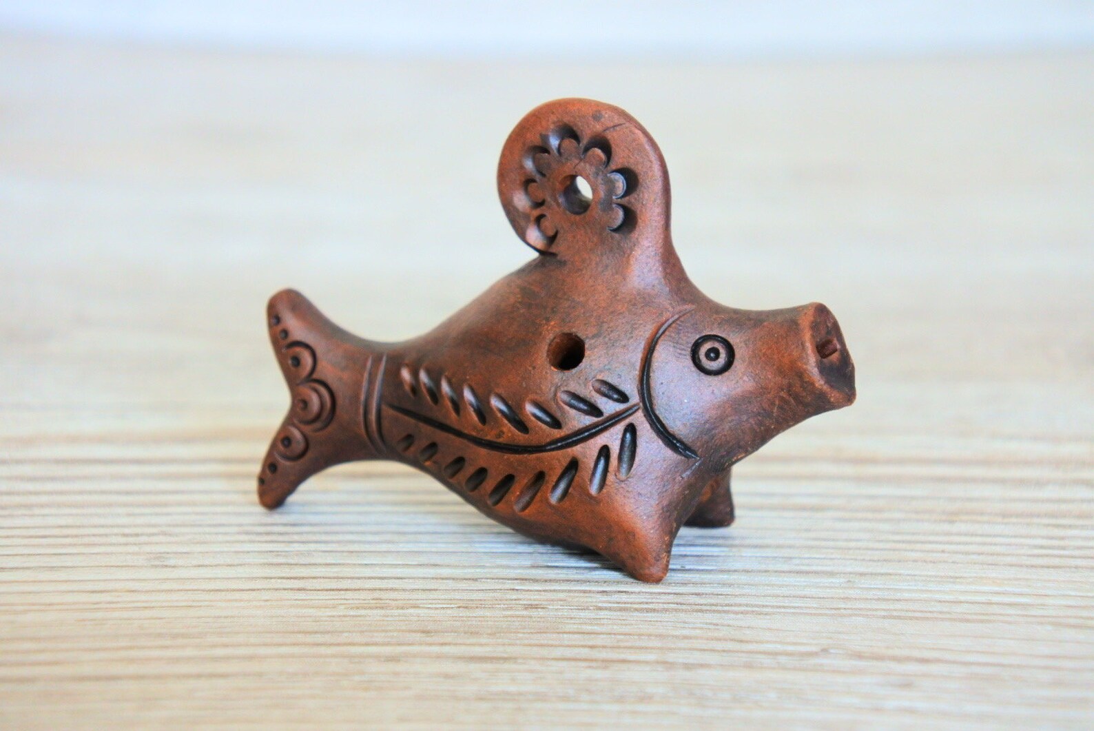 Ceramic whistle fish whistle folk fish twitter riba | Etsy