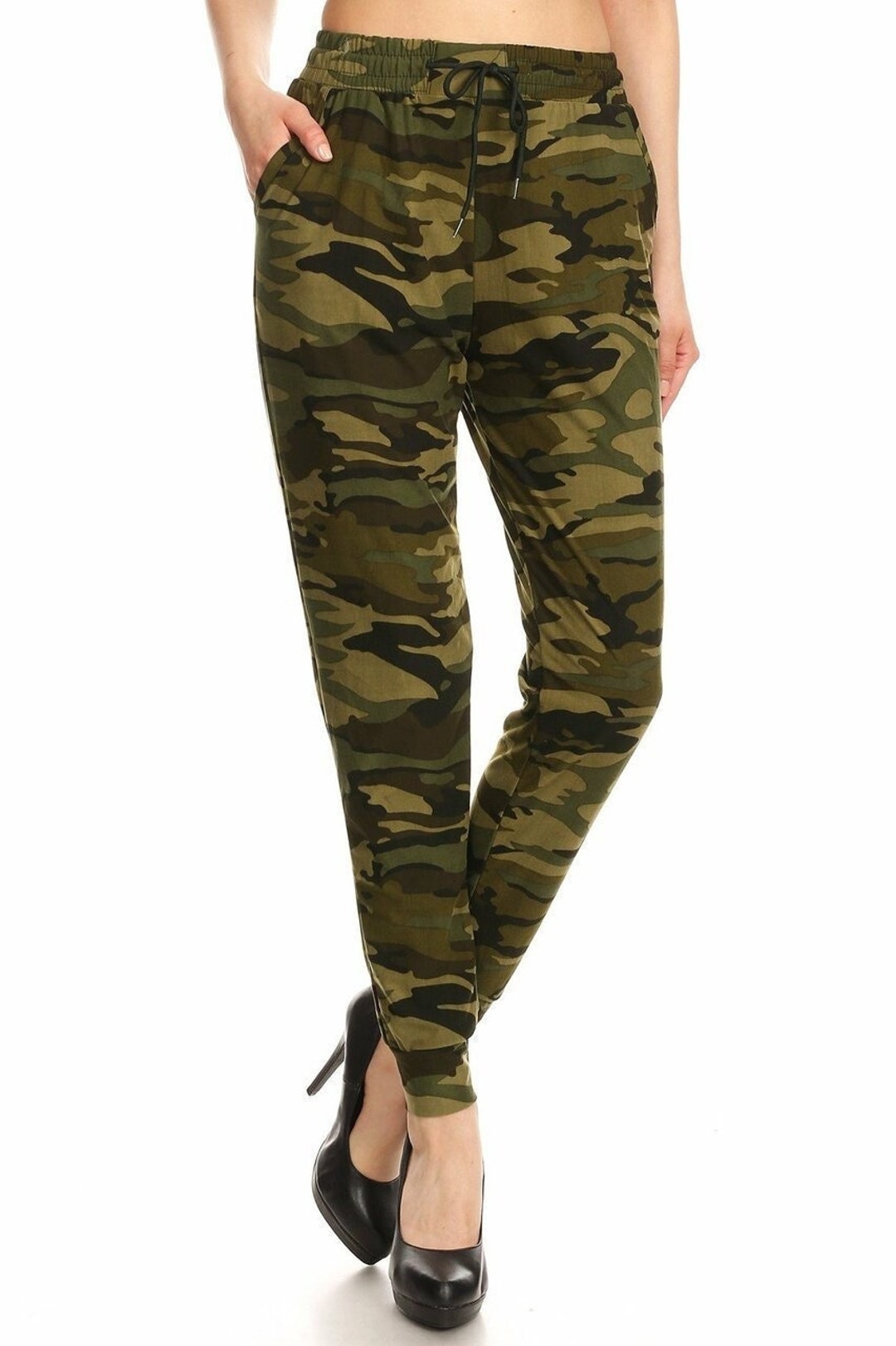 Olive Camouflage Joggers Creamy Soft Jogger Pants With Pockets and ...
