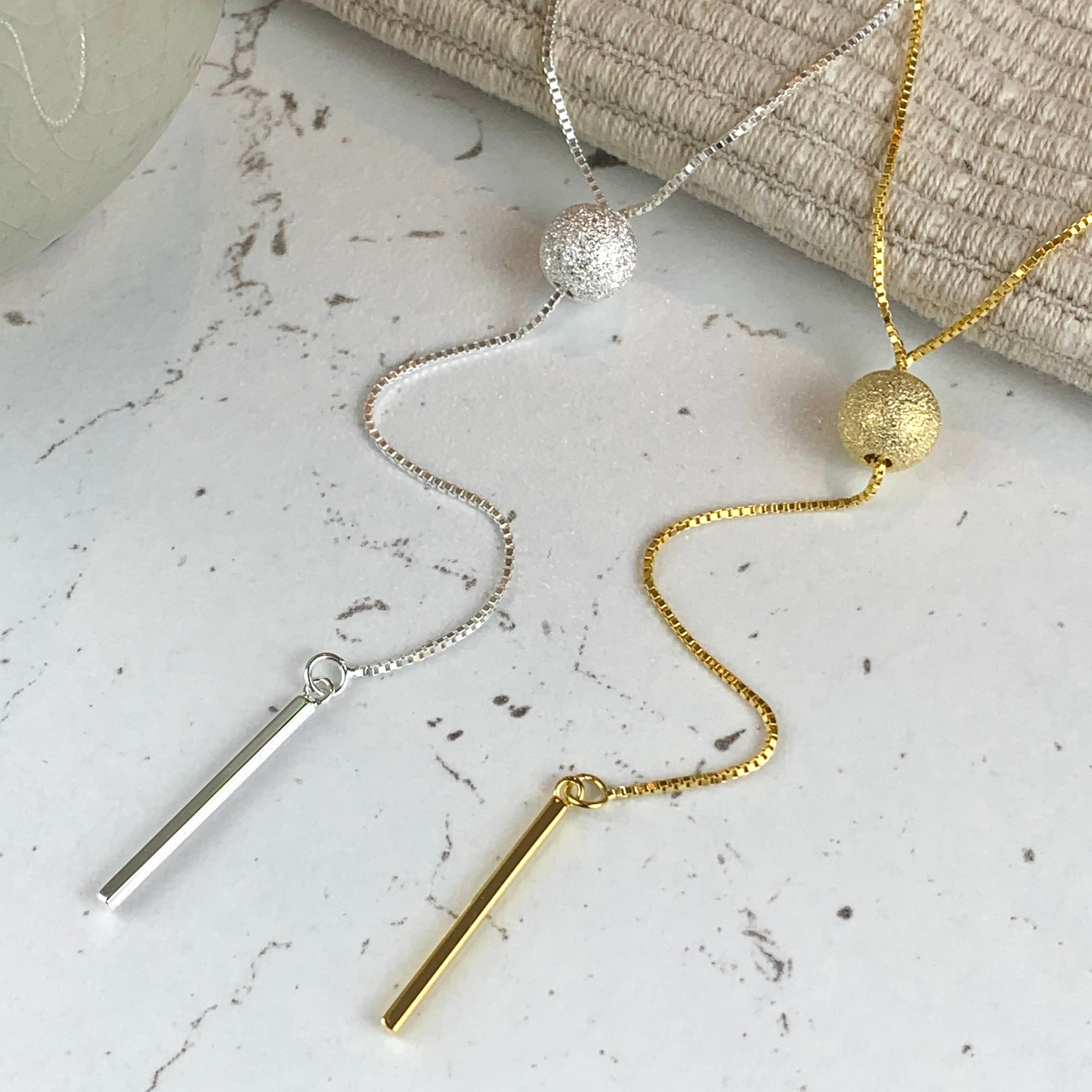 Pendulum Necklace Genuine Jewellery Gold Chain Jewelry | Etsy