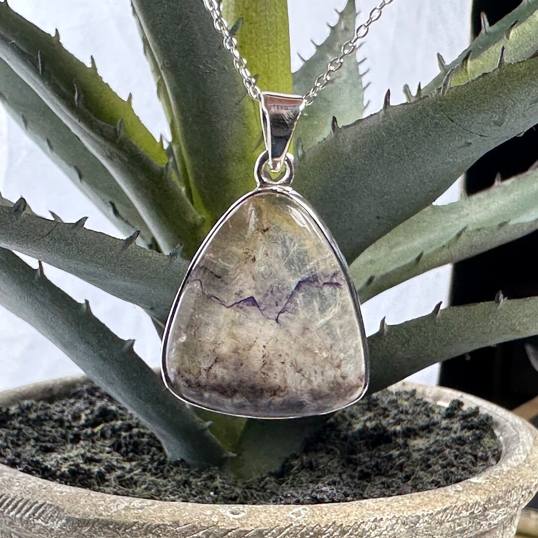 Blue John Pendant Genuine Blue John Jewellery Sterling Silver Jewelry ...