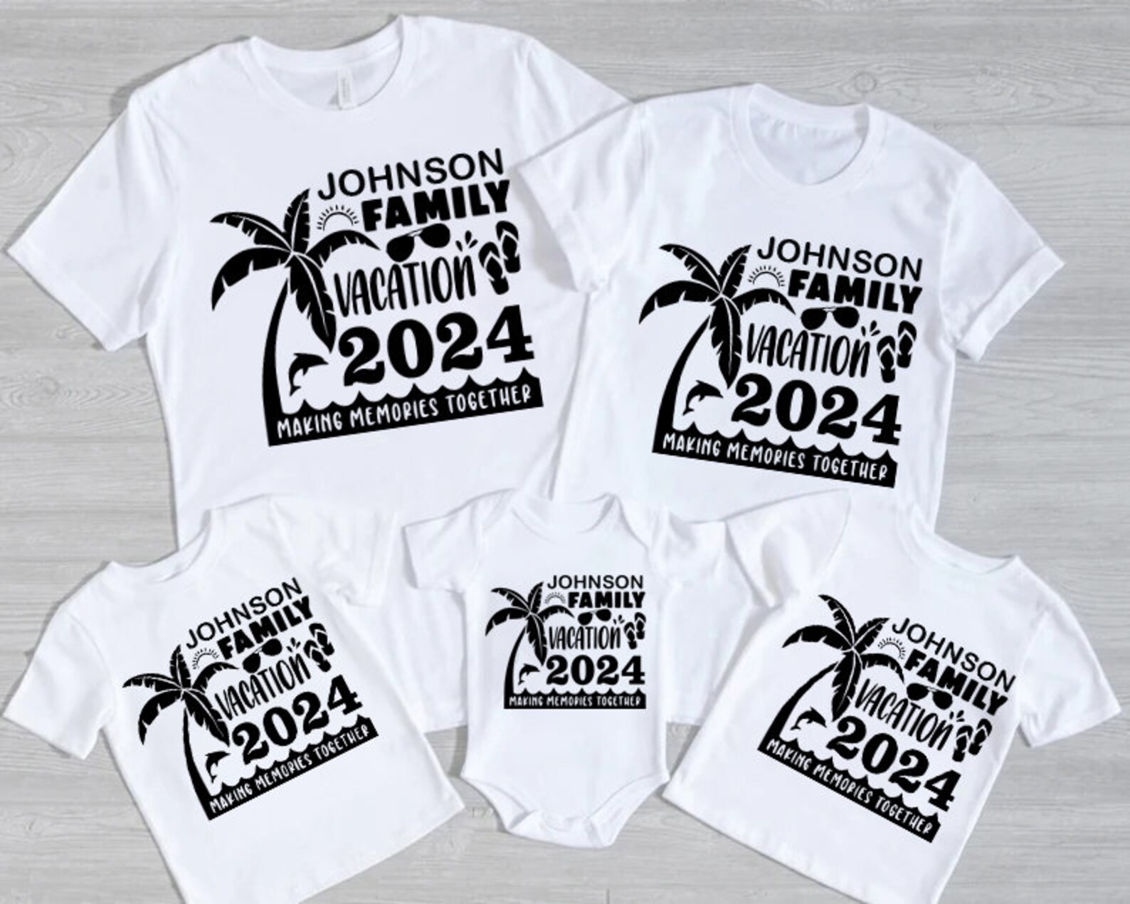 Custom Family Summer Vacation Shirts, Personalized Family Reunion Shirt ...