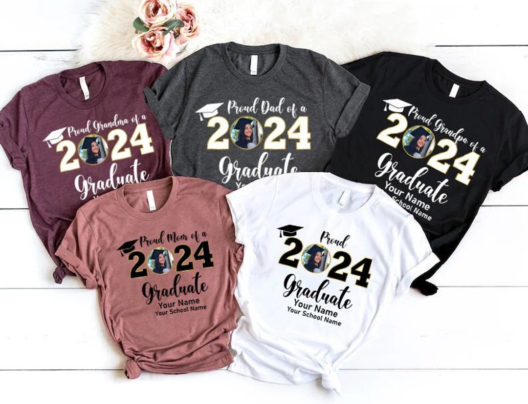 Personalized Graduation Family Matching Shirts, Custom Photo 2024 ...