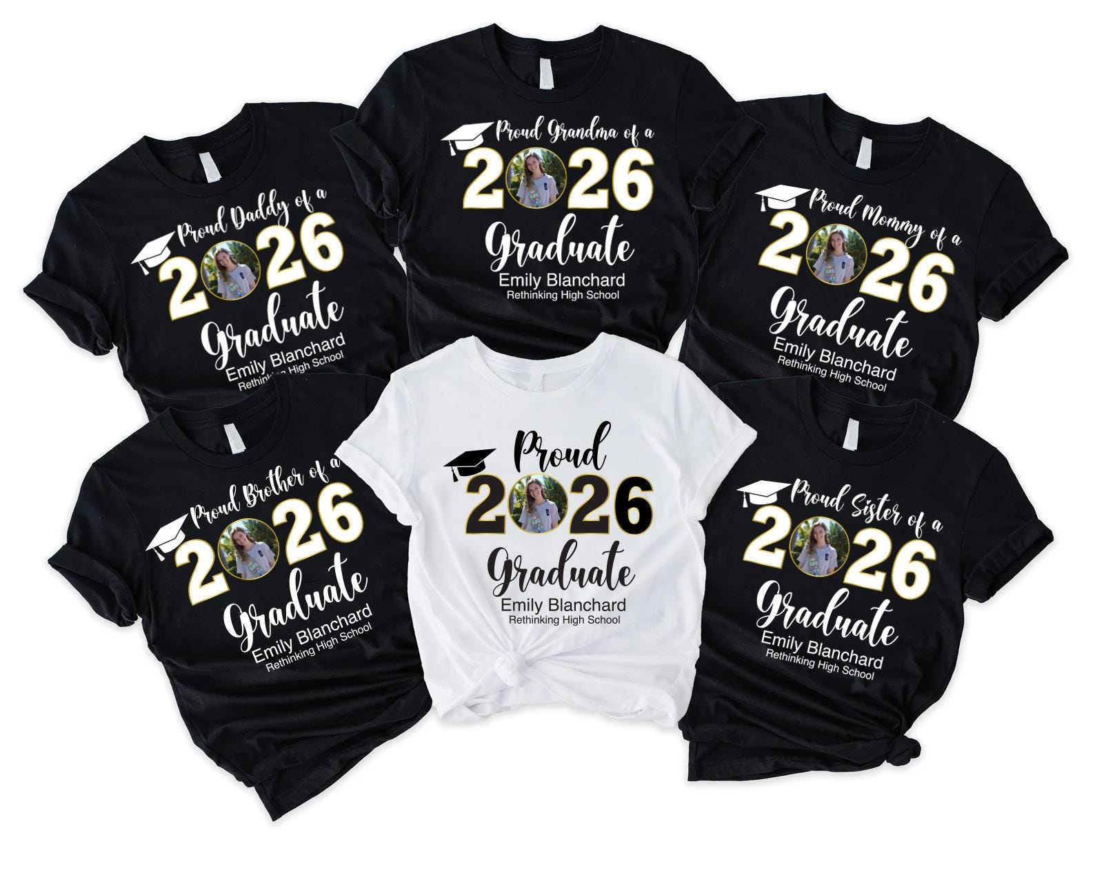 Personalized Graduation Family Matching Shirts, Custom Photo 2026 ...