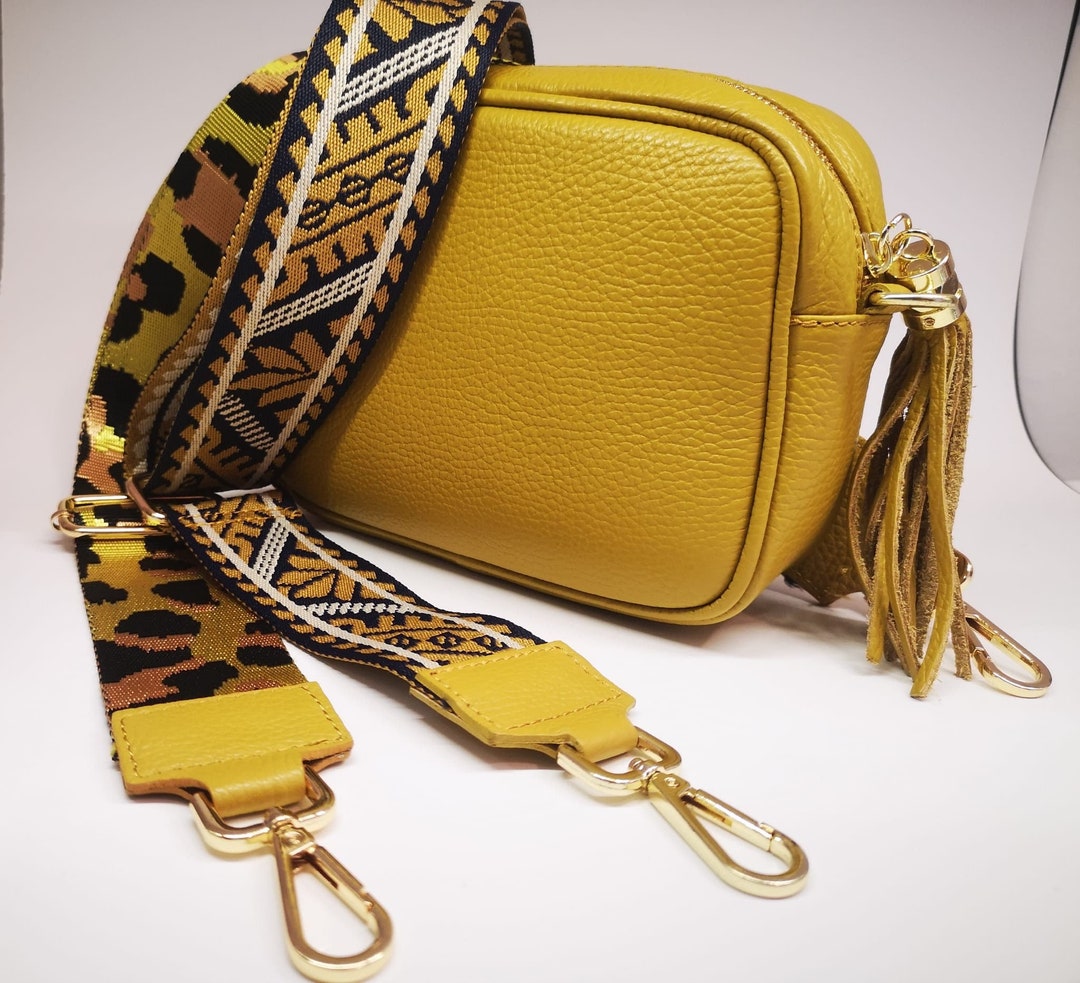 Genuine Leather Pouch With Double Shoulder Strap - Etsy