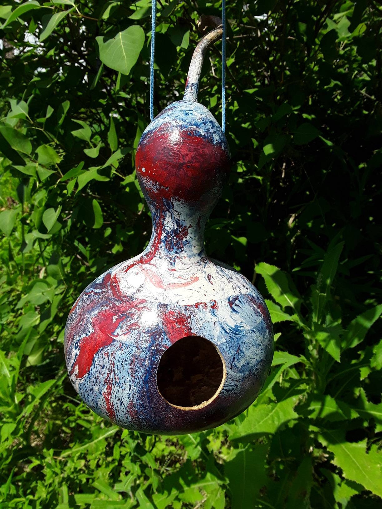 Gourd Birdhouse Handmade Patriotic Glory - Etsy