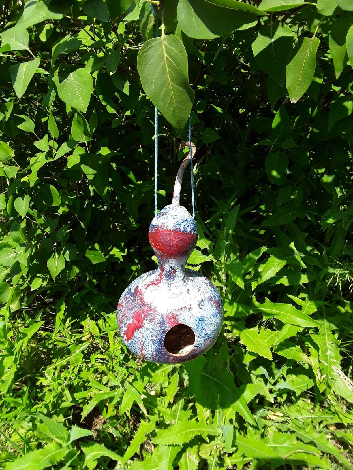 Gourd Birdhouse Handmade Patriotic Glory - Etsy