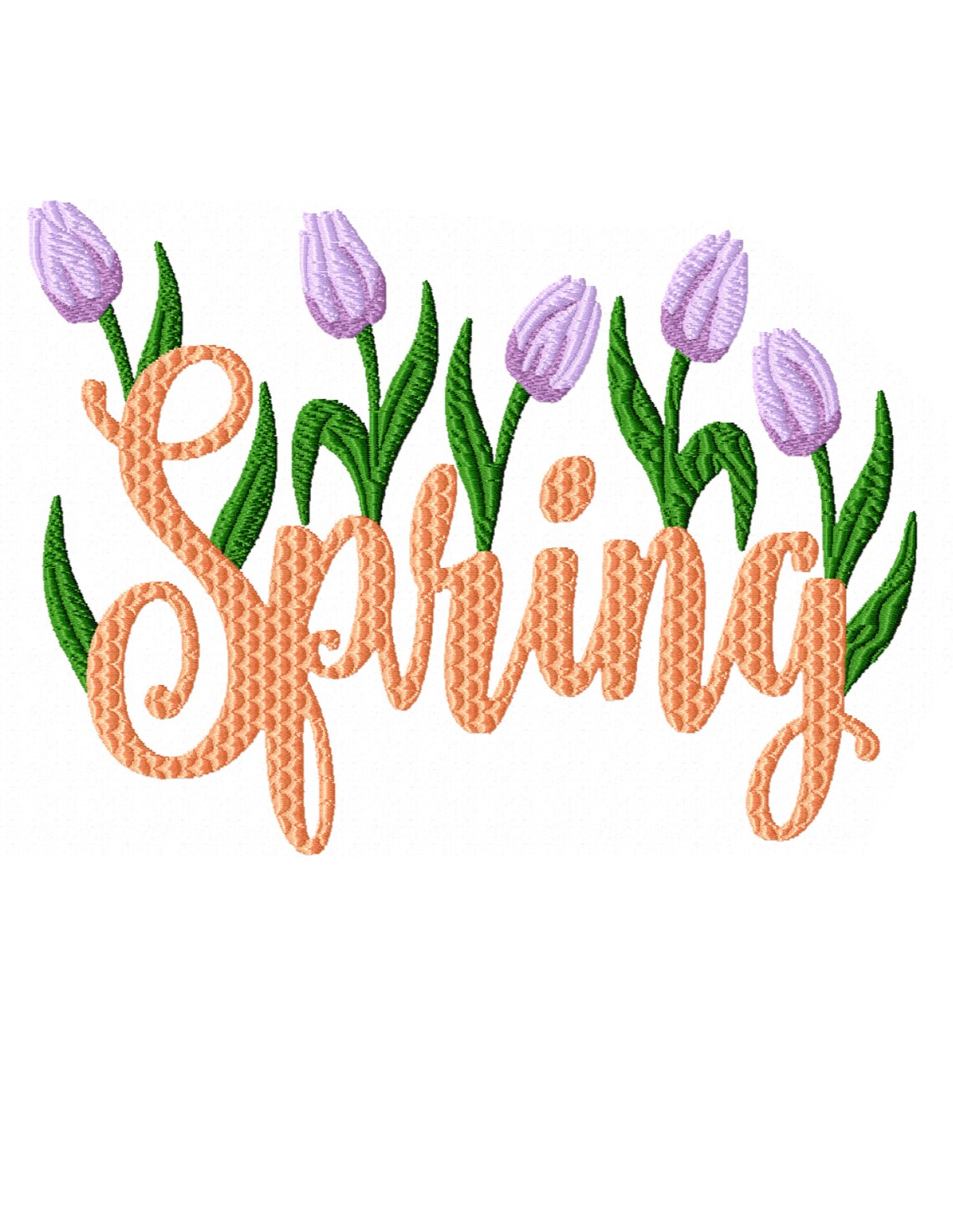 Spring Tulips Machine Embroidery Design, Four Sizes Included, Instant ...