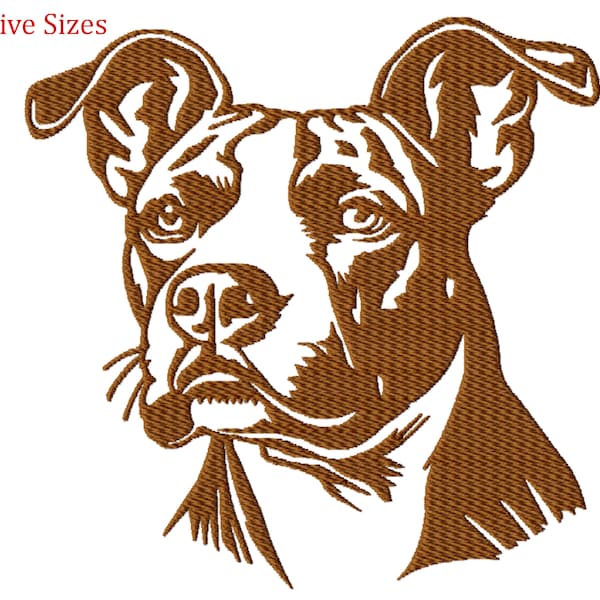 Pitbull Embroidery Machine Design - Etsy