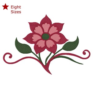 Flower 22 Machine Embroidery Design, Eight Sizes Included, Instant ...
