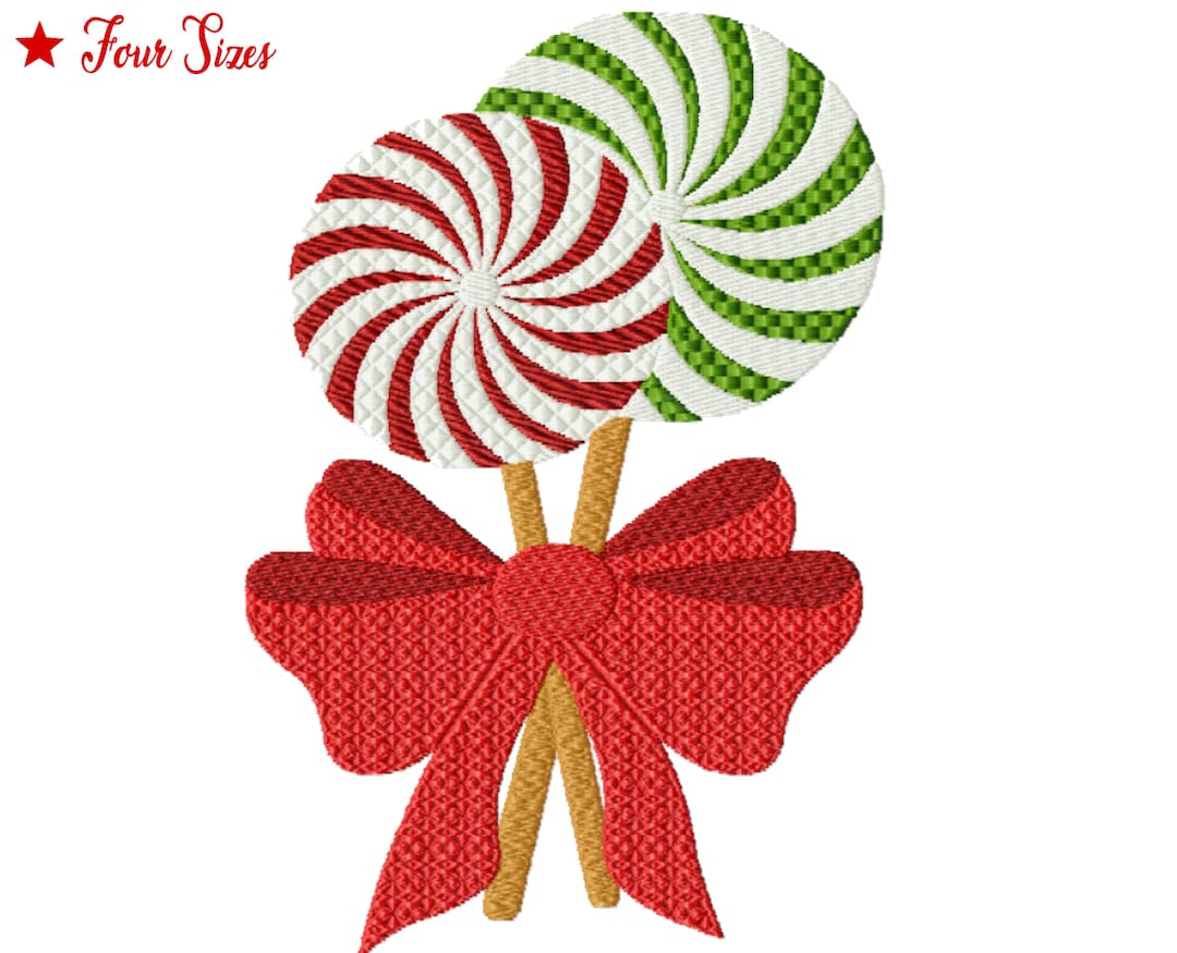 Peppermint Candy Machine Embroidery Design, Four Sizes Included ...
