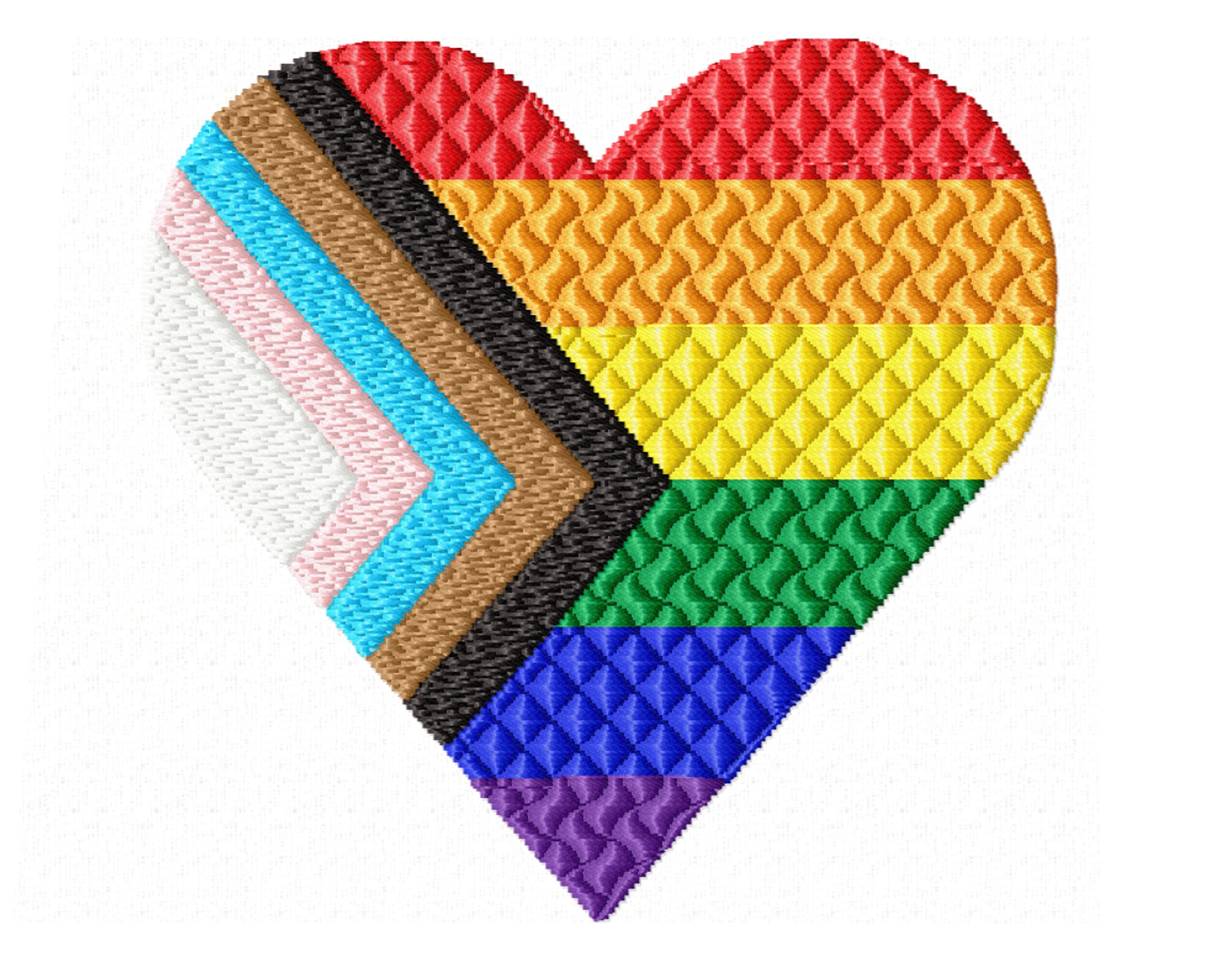 Pride Month june All Welcome Heart Machine Embroidery Design - Etsy