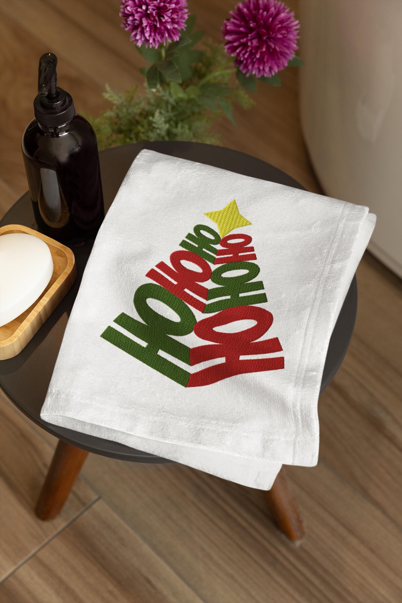 Ho Ho Christmas Tree Machine Embroidery Design, Seven Sizes Included ...