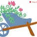 Wheel Barrel Machine Embroidery Design, Four Sizes Included, Instant ...