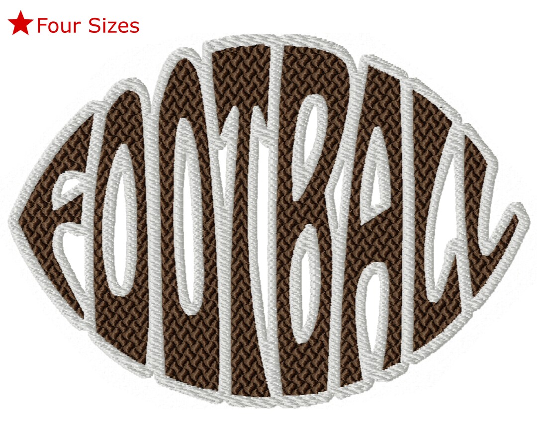 Football Letters Machine Embroidery Design, Four Sizes Included ...