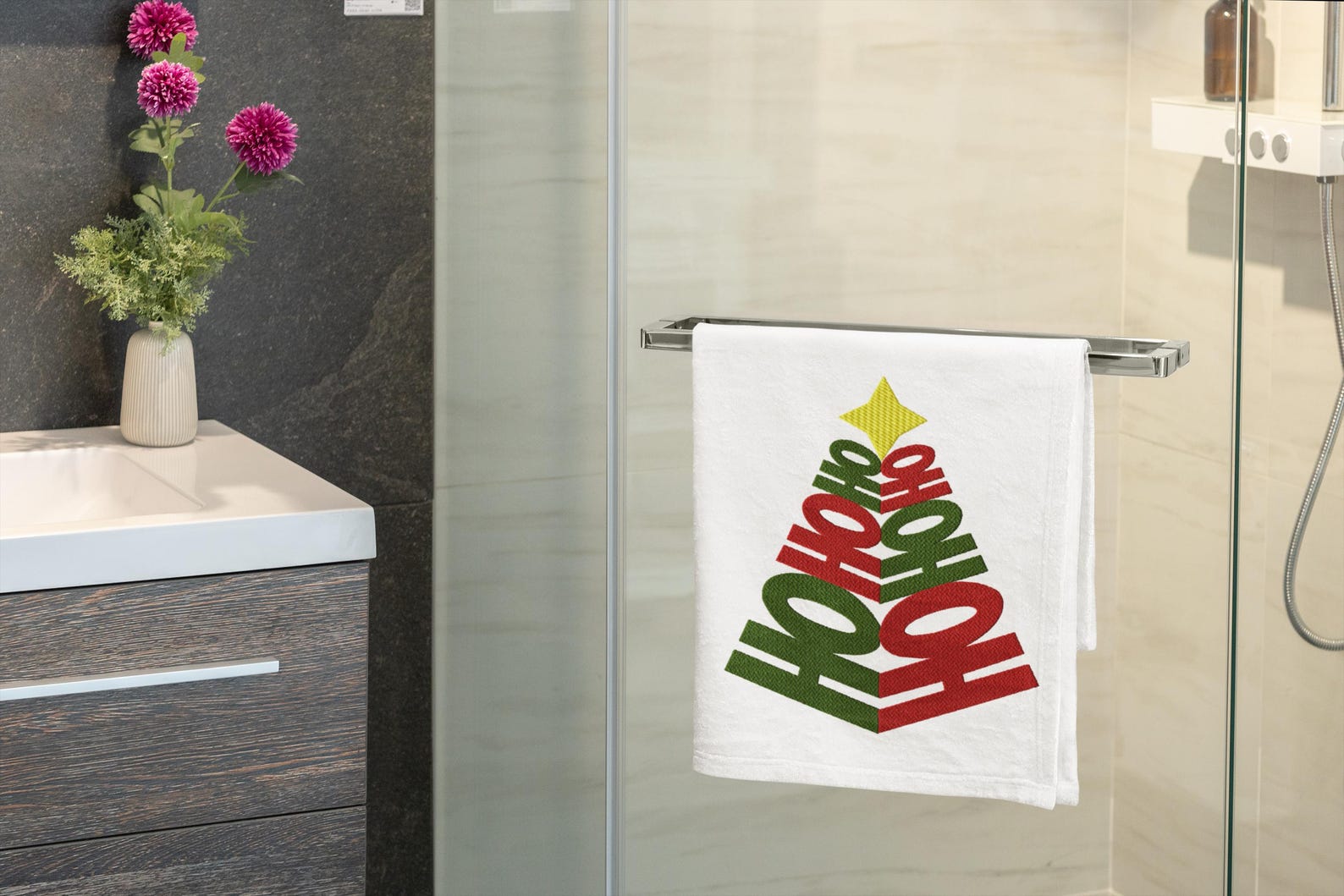 Ho Ho Christmas Tree Machine Embroidery Design, Seven Sizes Included ...