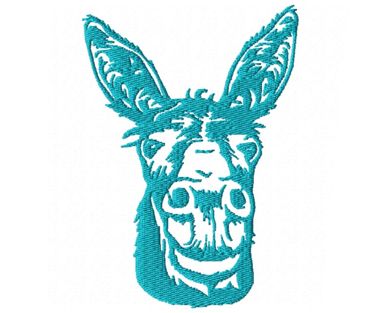 Donkey Machine Embroidery Design | Etsy