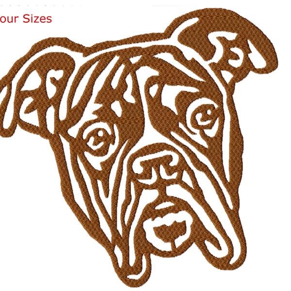 Boxer Dog Embroidery - Etsy