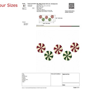 Mint Candy Machine Embroidery Design, Four Sizes Included, Instant ...