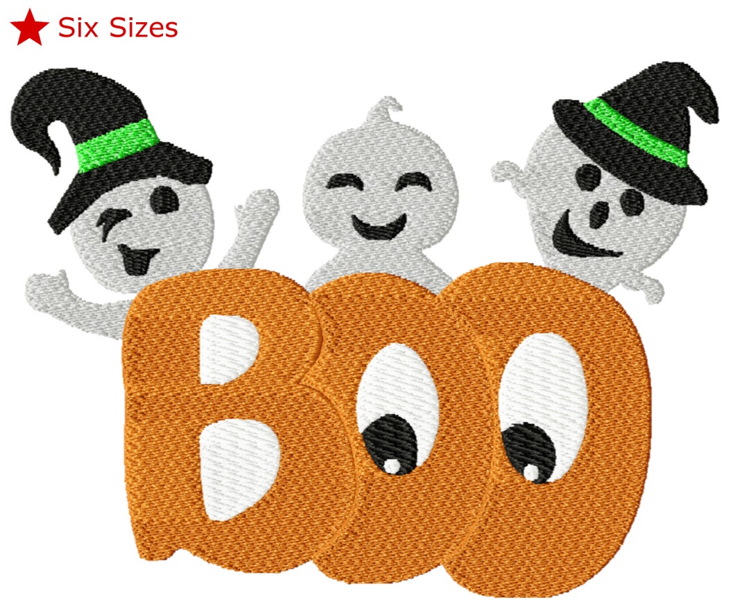 Boo Eyes Machine Embroidery Design, Six Sizes Included, Instant ...