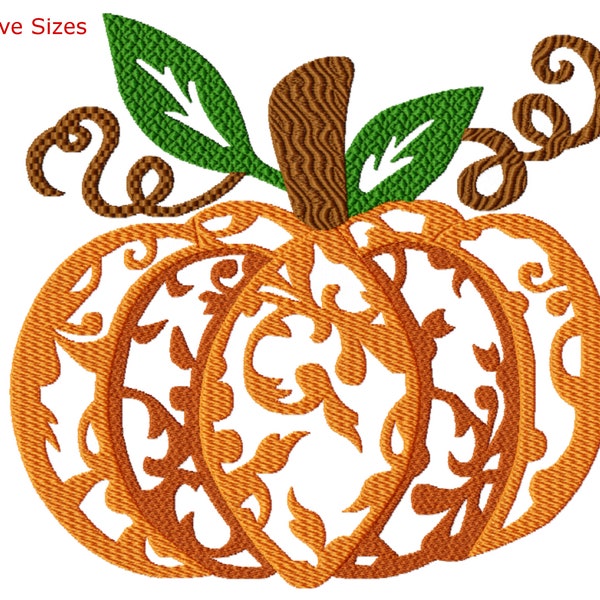 Pumpkin Embroidery - Etsy