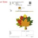 Leaf Pile Machine Embroidery Design, Four Sizes Included, Instant ...
