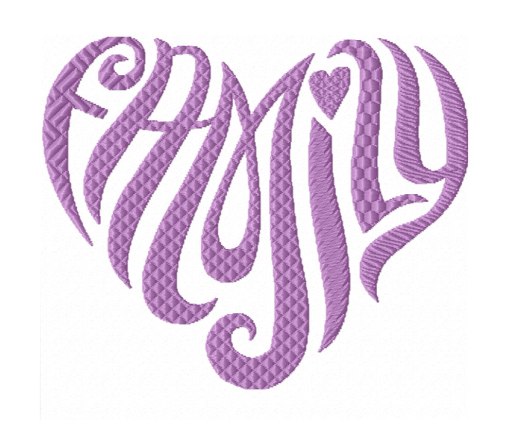 Family Machine Embroidery Design - Etsy