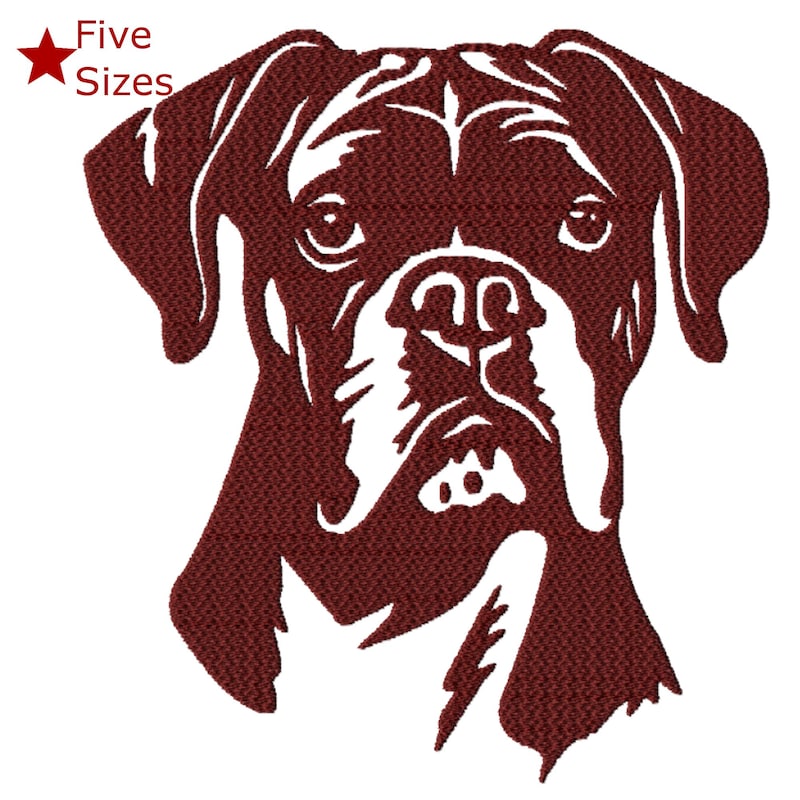 Boxer Dog Embroidery - Etsy