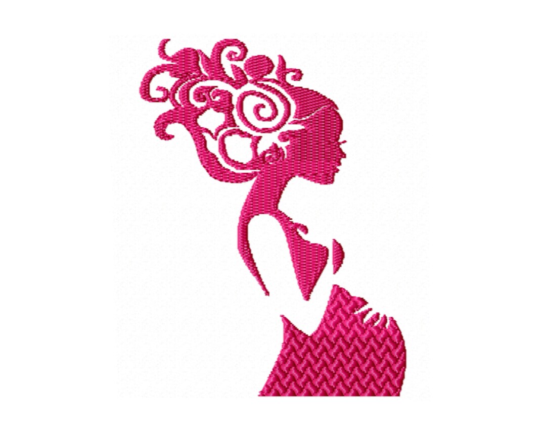 Pregnant Mom Machine Embroidery Design. - Etsy