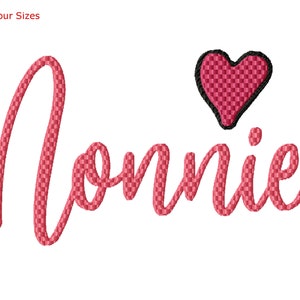Nonnie Machine Embroidery Design, Four Sizes Included, Instant Download ...