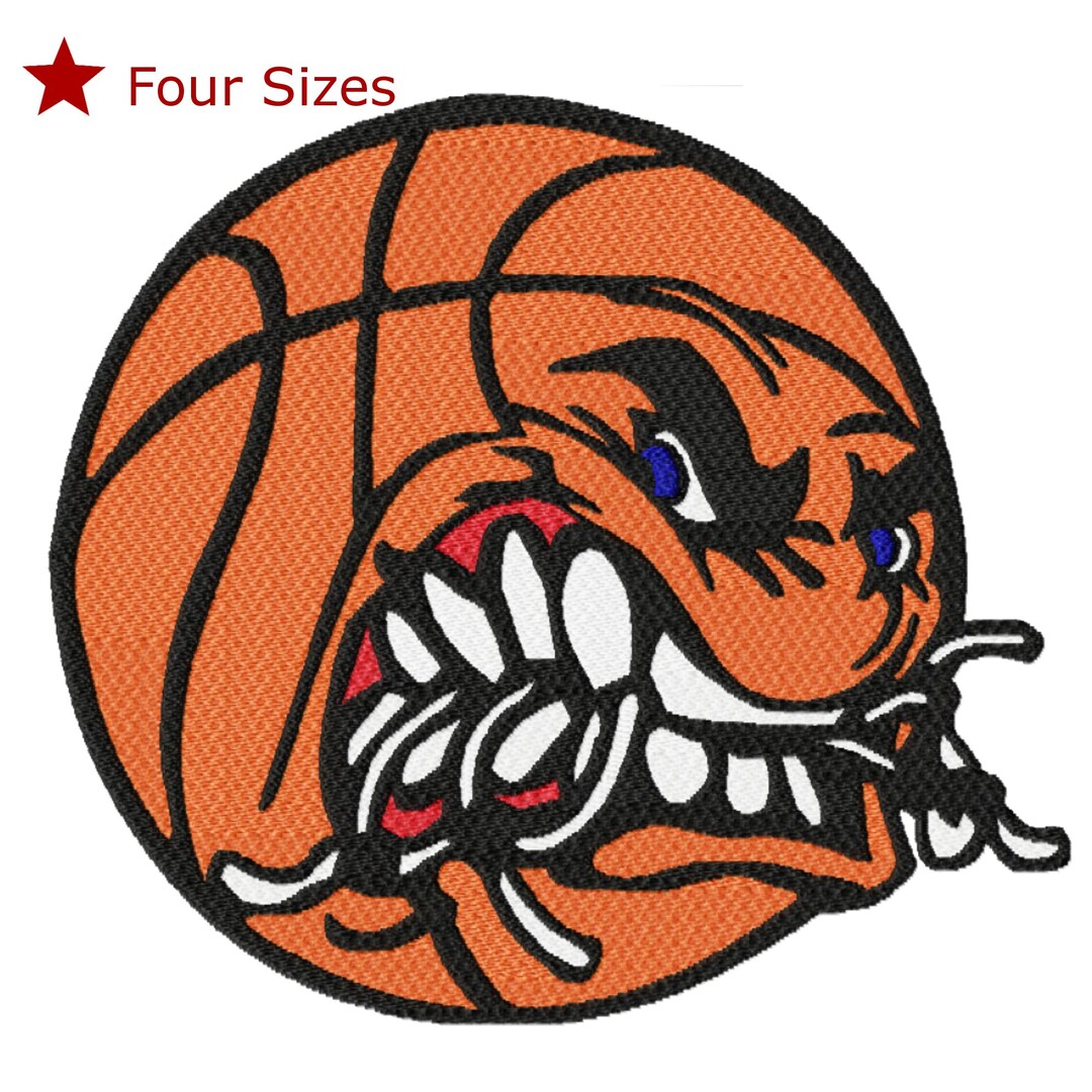 Angry Basketball Machine Embroidery Design, Four Sizes Included ...