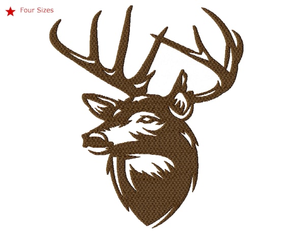 Buck Machine Embroidery Design Four Sizes Included Instant - Etsy