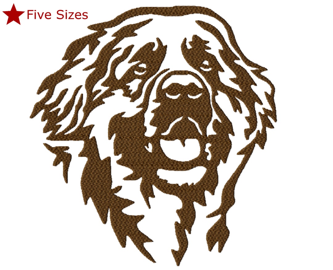 Leonberger Machine Embroidery Design, Five Sizes Included, Instant ...